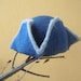 Pirate Triangle Hat Dark Blue Wool Felt Hat With Gray Edge Pirate Hat ...