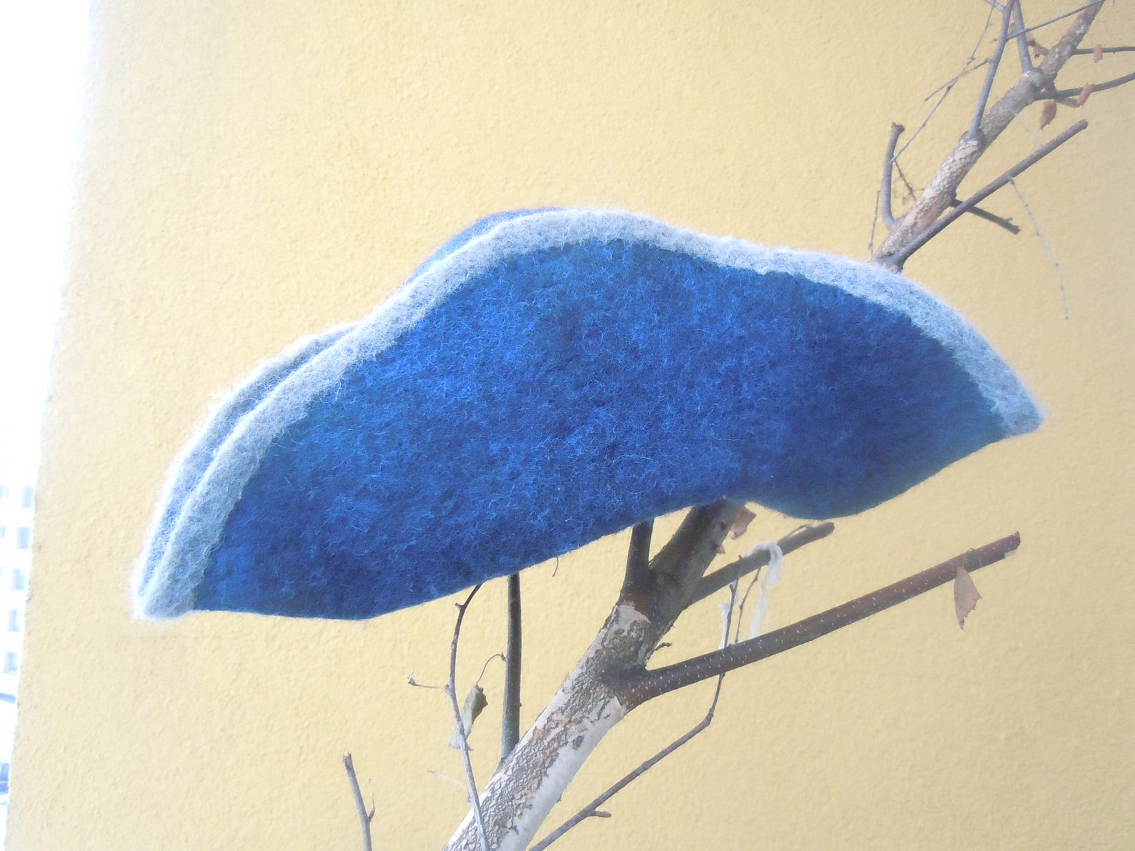 Pirate Triangle Hat Dark Blue Wool Felt Hat With Gray Edge Pirate Hat ...