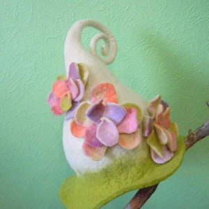 Witch Hat With Soft Pink and Purple Pastel Color Flowers Wizard Magic ...