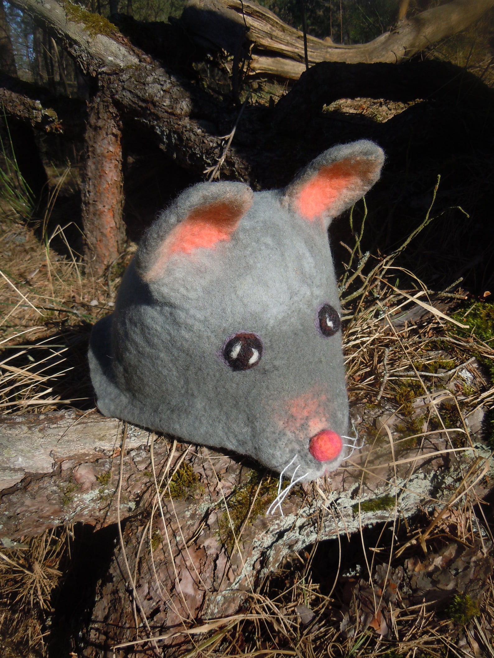 MOUSE HAT Felt mouse hat Mouse rat costume hat Mouse mask | Etsy