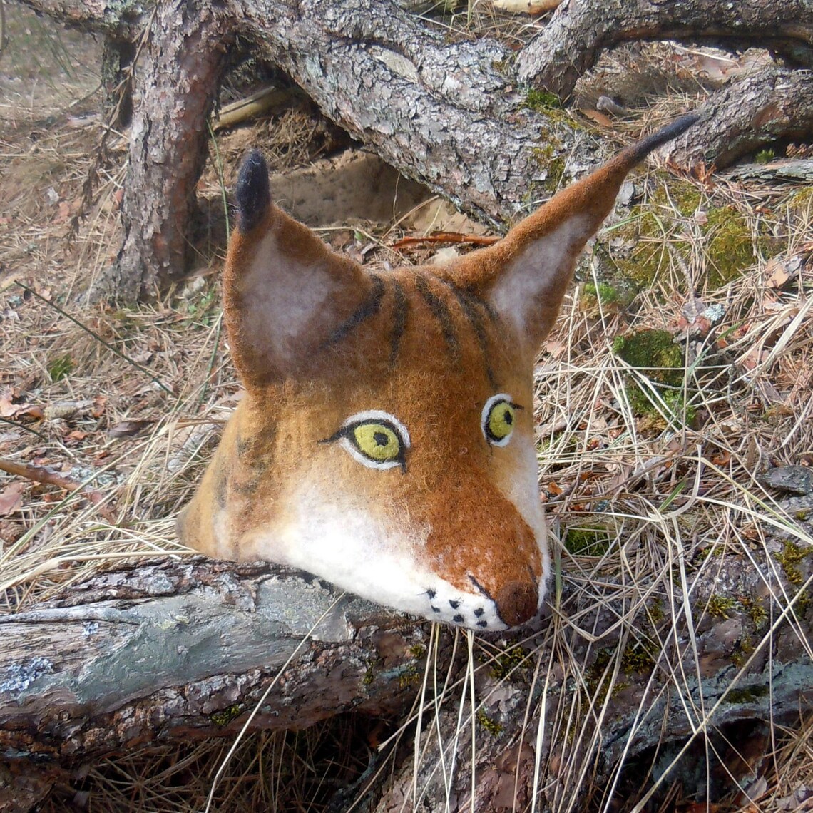 LYNX HAT Felt Lynx Hat Lynx Head Lynx Costume Hat Lynx Mask Lynx Hat ...