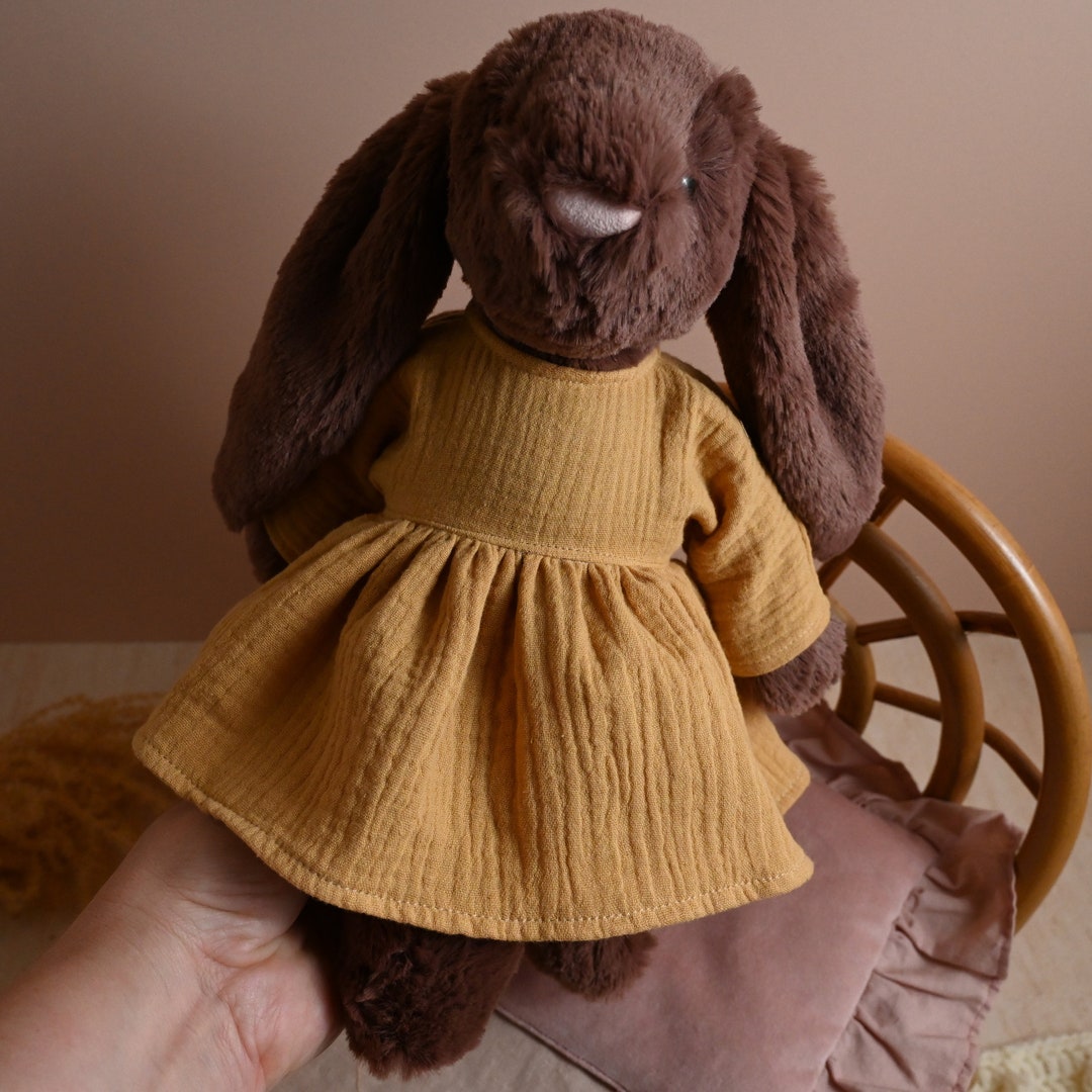 Clothes for Jellycat Rabbit 30cm, Dress for Bunny 30cm, Handmade in UK ...