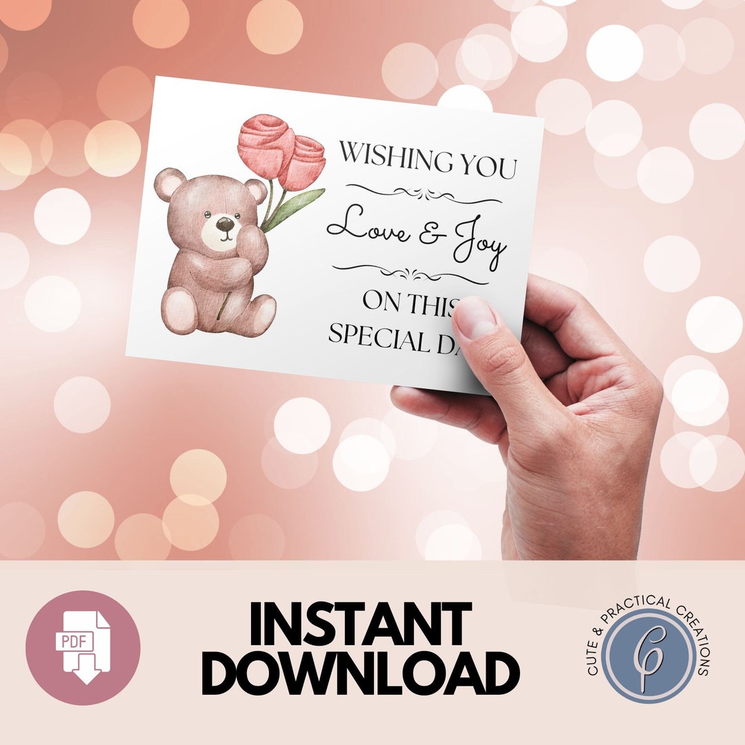 Cute Printable Greeting Cards to Brighten Their Day Card With - Etsy