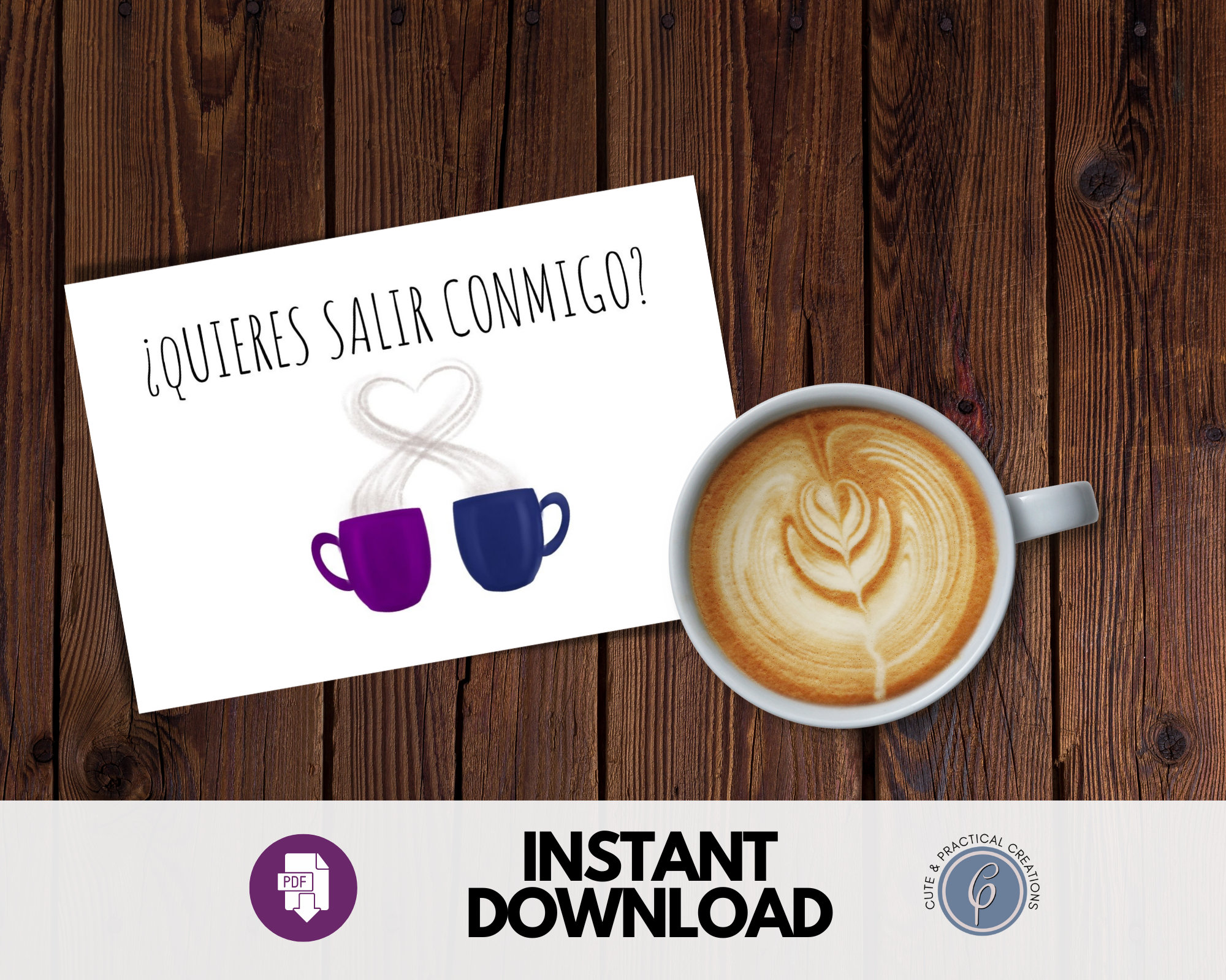 Printable quieres Salir Conmigo Greeting Card in Spanish Ask in Style ...