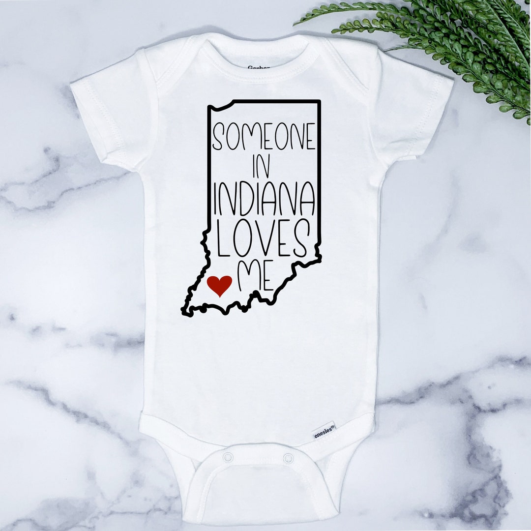 Someone in Indiana Loves Me Indiana Baby Onesie Long - Etsy