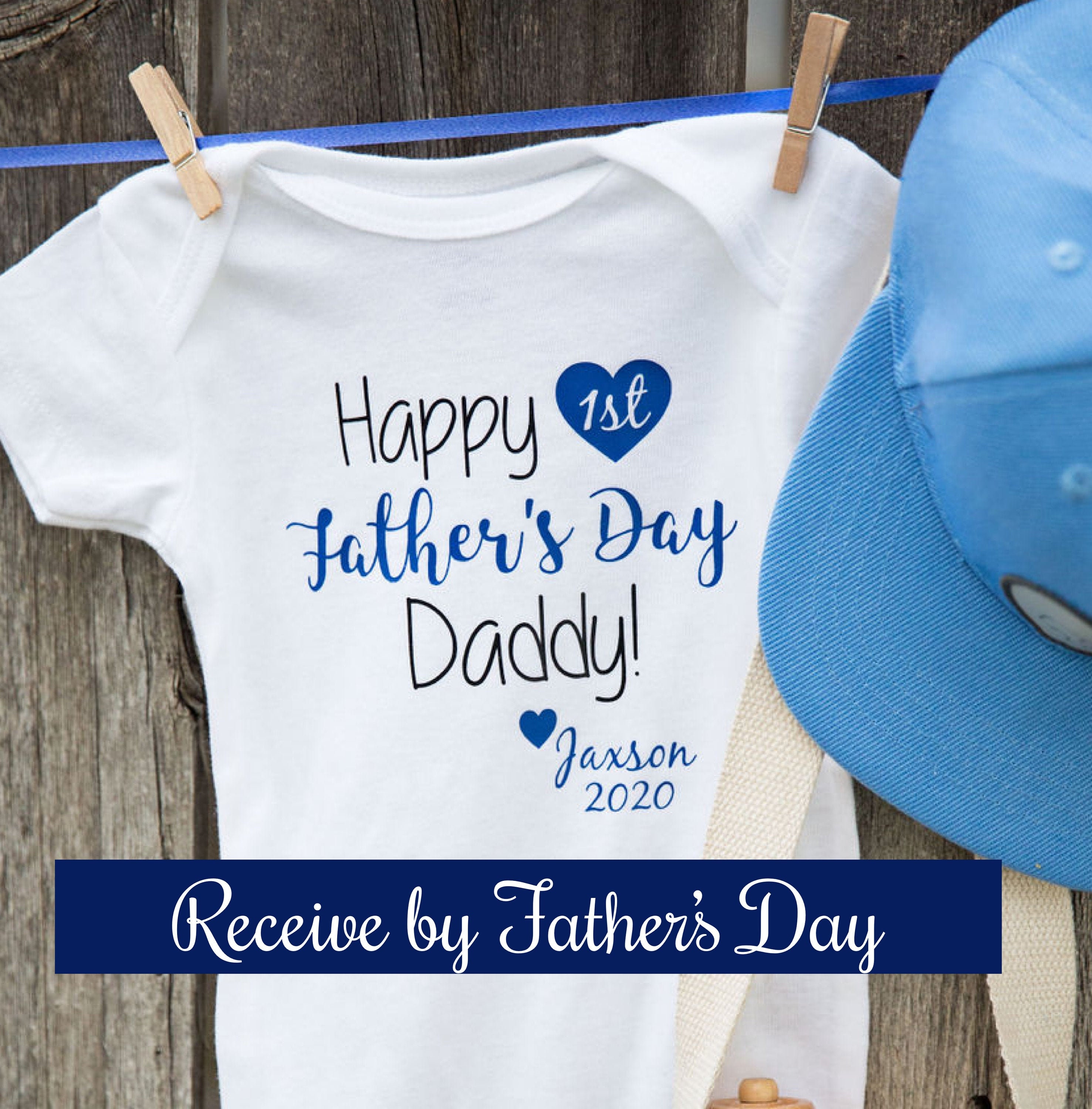 Baby Boy Onesie First Fathers Day Fathers Day Gift from Son | Etsy
