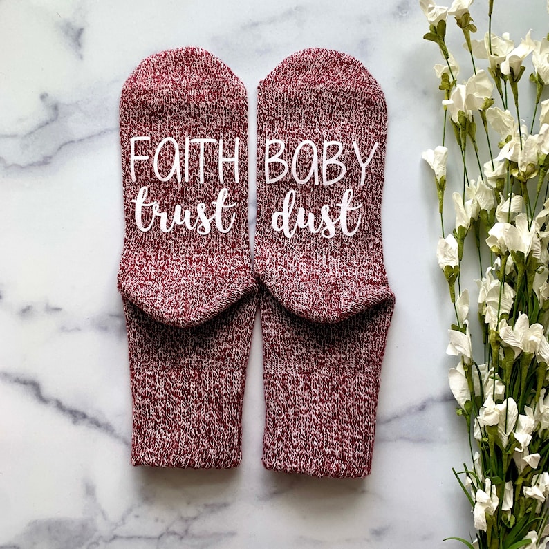 IVF Socks, IVF Gifts, Faith Trust Baby Dust, - Etsy