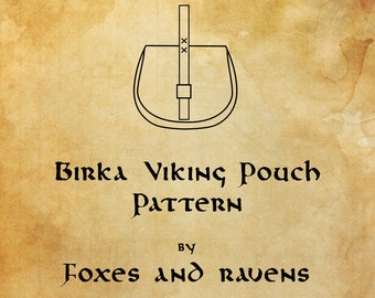 Medieval Pouch Pattern Viking Raven and Knotwork Art - Etsy