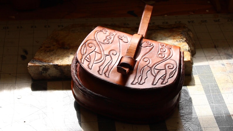 Birka Viking Leather Pouch Digital Pattern + Video - Etsy