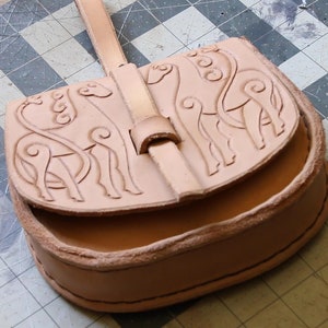 Birka Viking Leather Pouch Digital Pattern + Video - Etsy