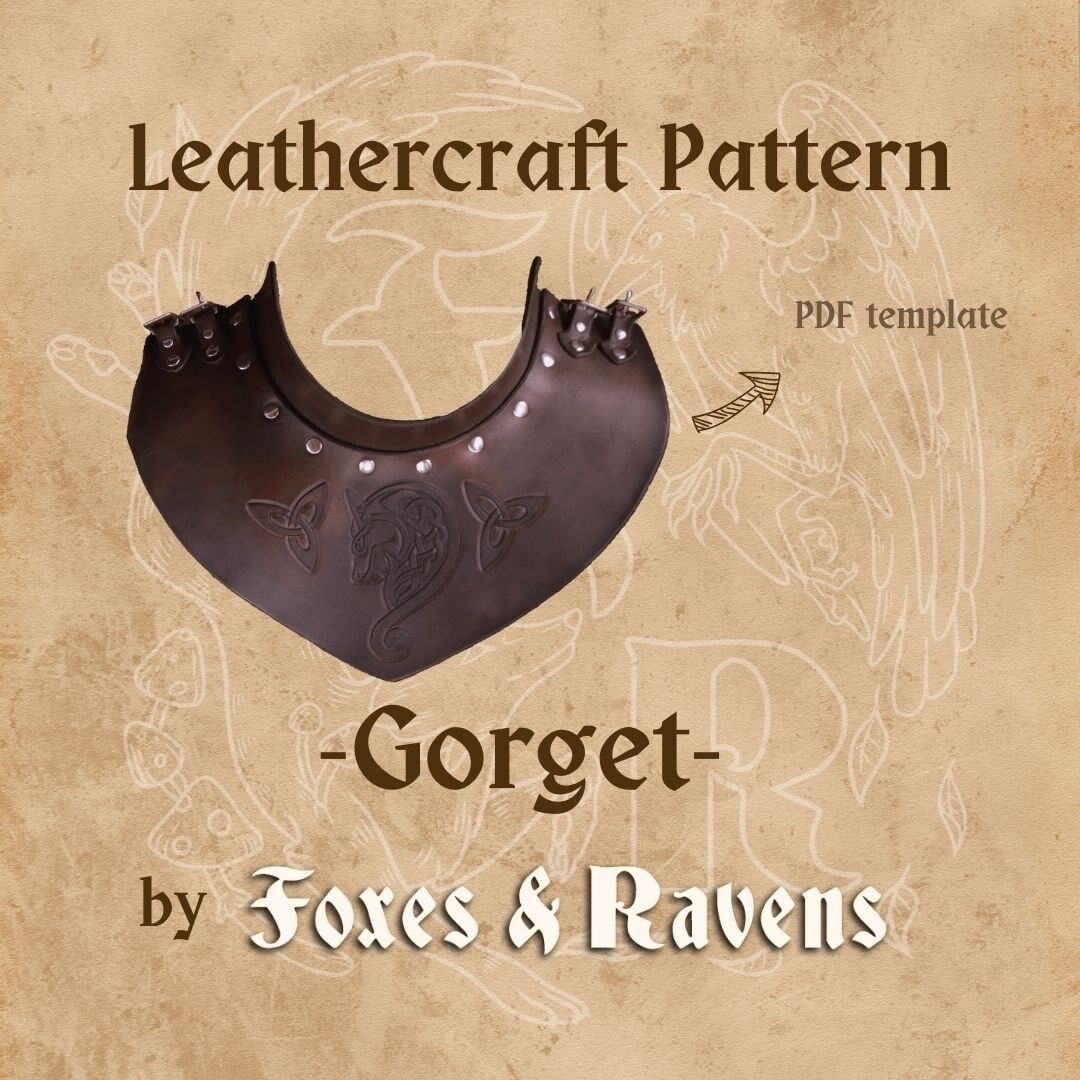 Gorget Digital Pattern for Leather or Foam + Video - Etsy