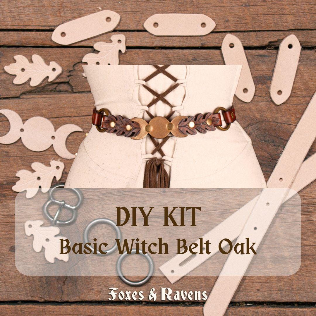 DIY Triple Moon Witch Belt Kit With Oak Leaves for Ren Faires or ...