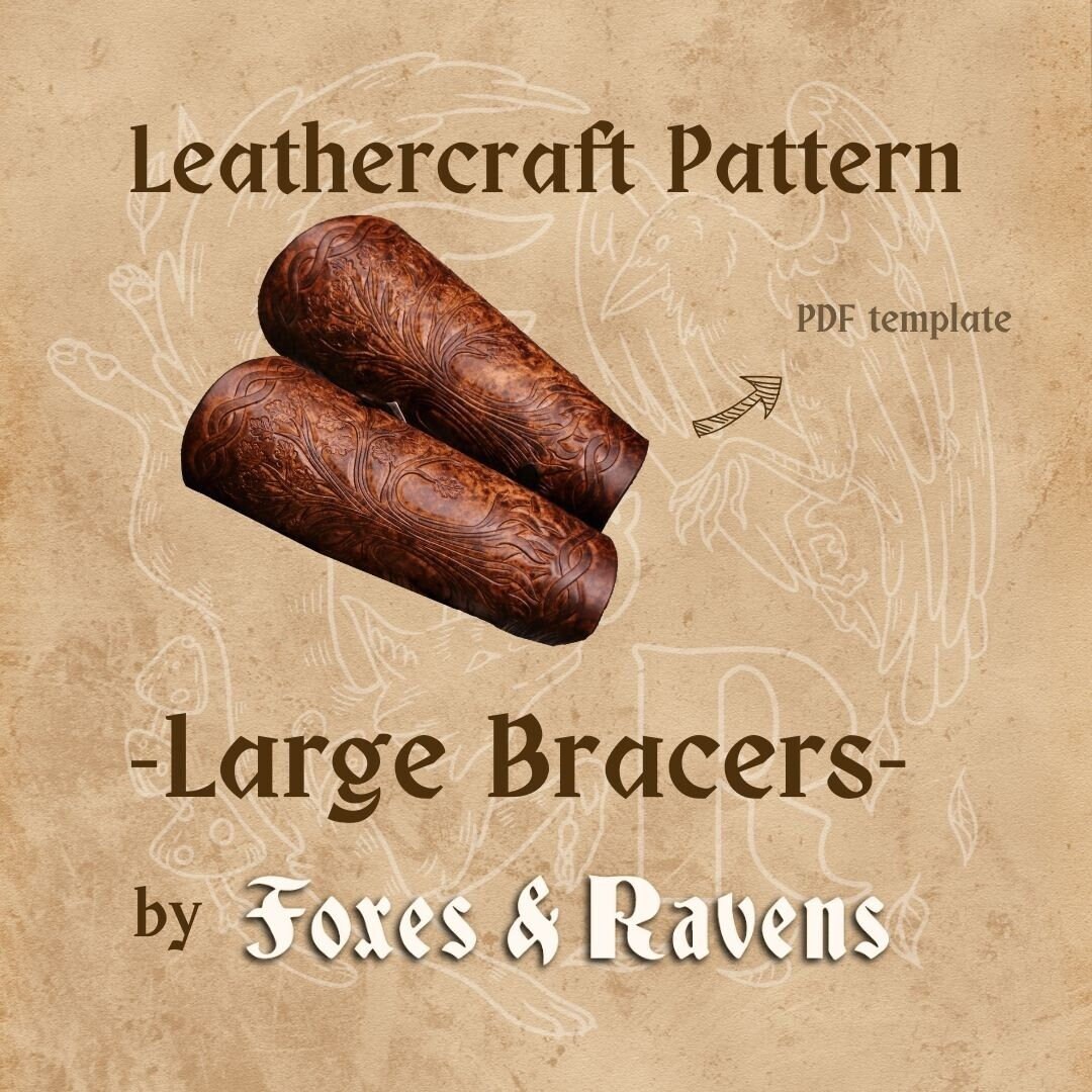 Simple Bracer / Arm Guard Digital Pattern for Leather or Foam (multiple ...