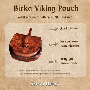 Birka Viking Leather Pouch Digital Pattern + Video - Etsy