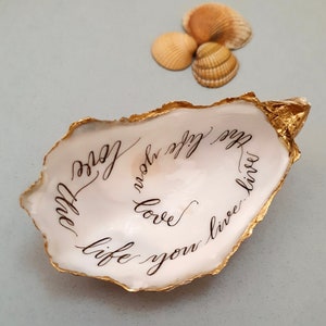 Love Life Live . Oyster Shell Calligraphy . Word Art . Beautiful ...