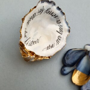 Sea Song Shell . Calligraphy . Cornwall Oysters . Handwritten . Sea ...