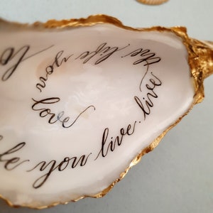 Love Life Live . Oyster Shell Calligraphy . Word Art . Beautiful ...