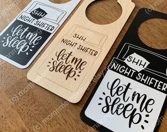 Night Shift Door Signs - Etsy