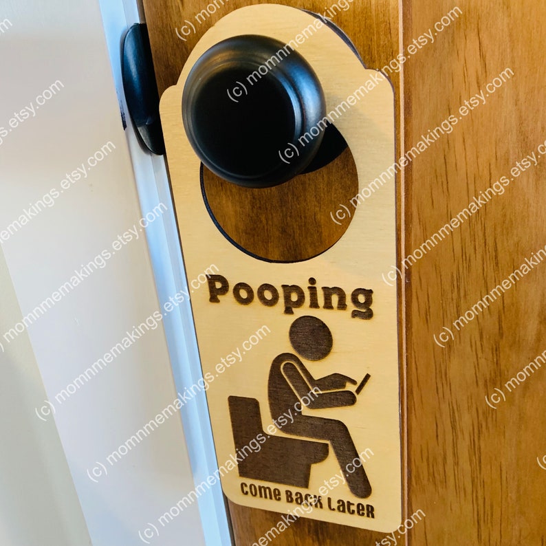 Pooping Door Tag - Come Back Later - Gag Gift - Etsy