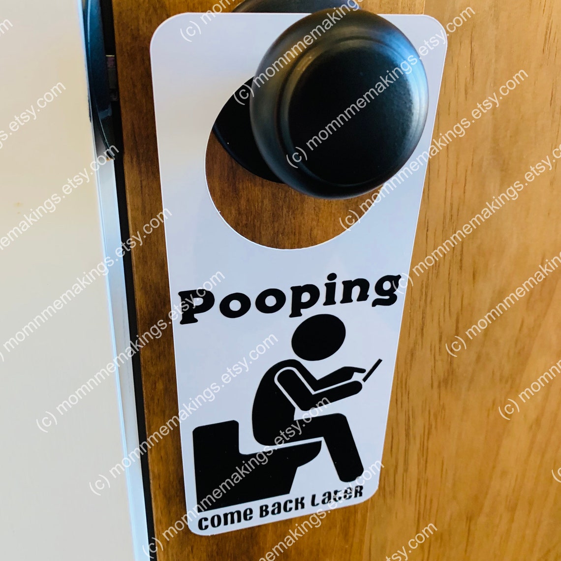 Pooping Door Tag Come Back Later Gag Gift - Etsy
