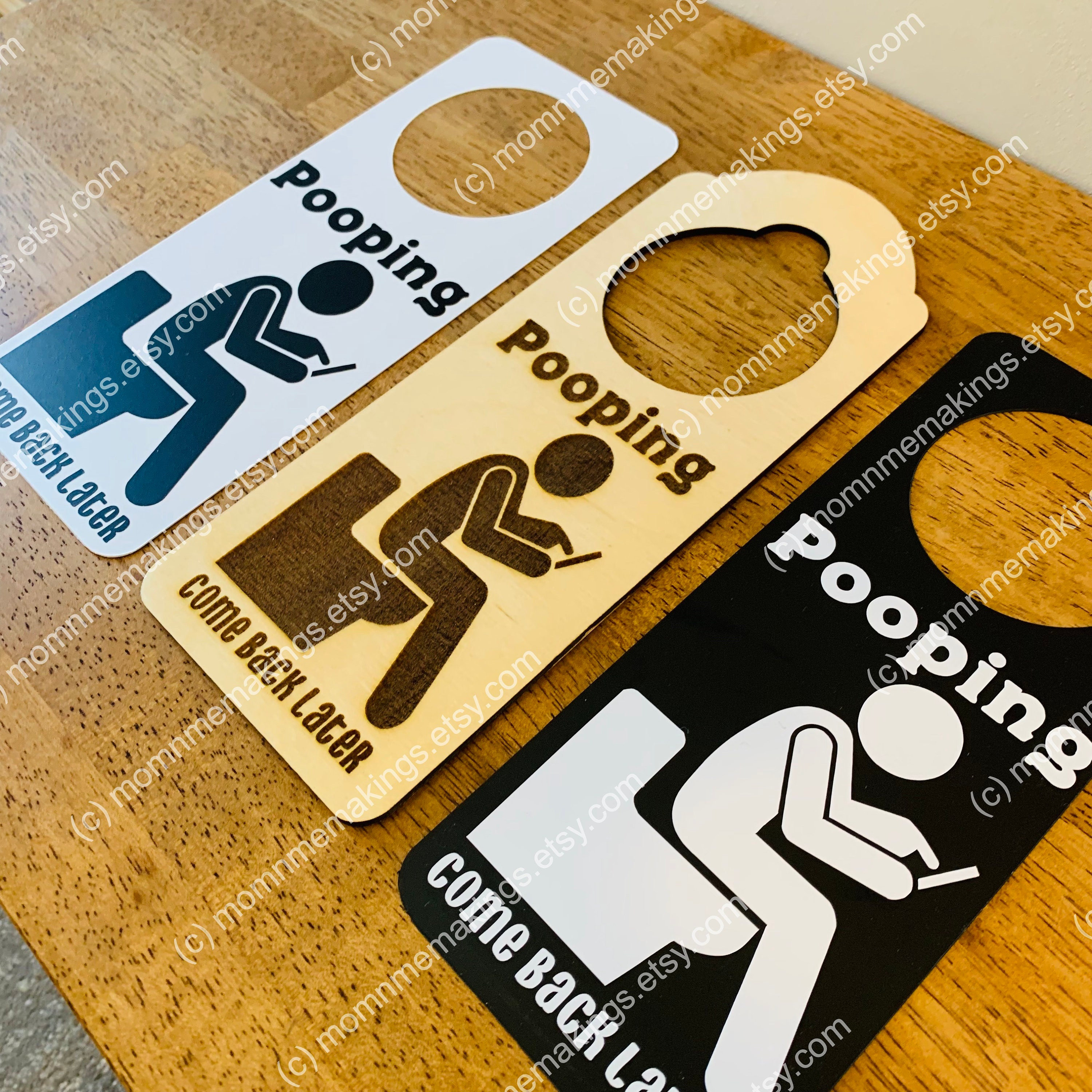 Pooping Door Tag Come Back Later Gag Gift - Etsy
