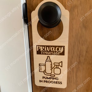 Pumping Privacy Door Tag - Breast Milk- Breast Pump - Etsy