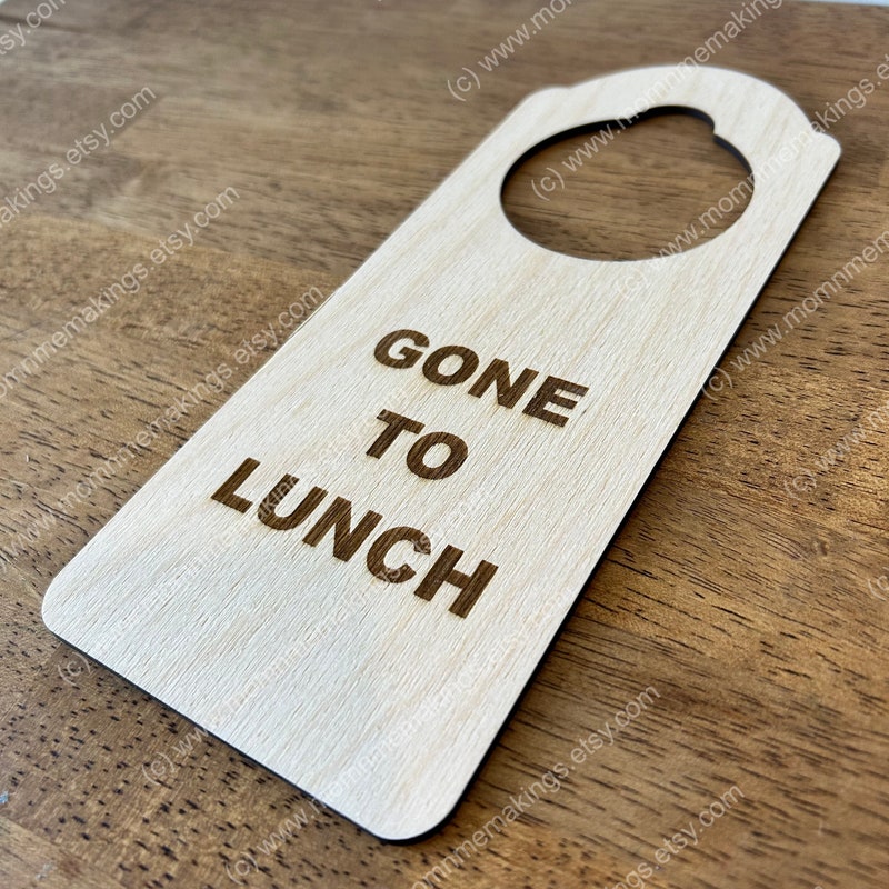 Gone to Lunch Sign - Etsy