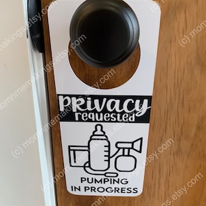 Pumping Privacy Door Tag - Breast Milk- Breast Pump - Etsy