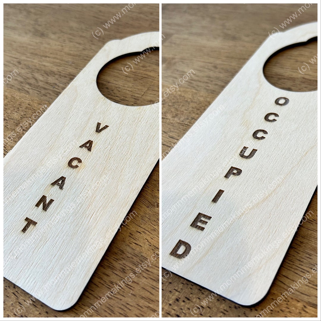 Double Sided - OCCUPIED / VACANT - Door Tag Hanger - Etsy