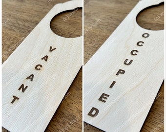 Room Occupied or Vacant Double Sided Engraved Door Hanger Sign - Etsy