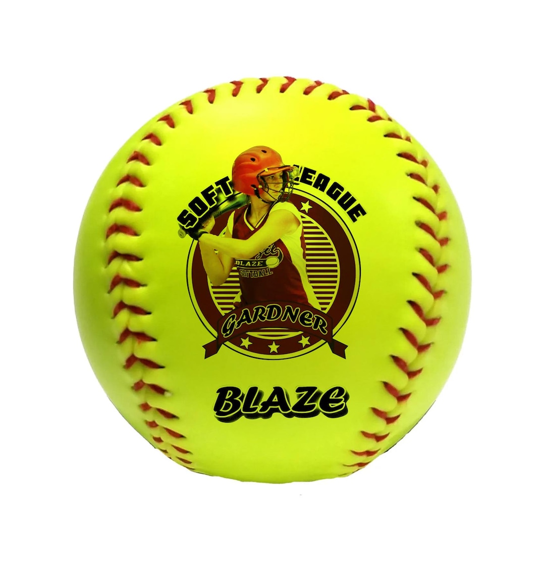 Softball, Softball Gift Ideas, Personalized, Photo Ball, Coach Gift ...