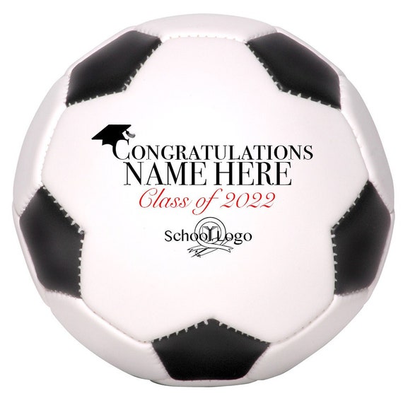 Graduation Gift Soccer Ball Custom With Name & School Logo for - Etsy