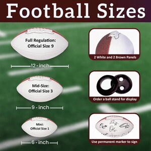 Autograph Blank Football | 3 Sizes | Football Trophy for Signing With ...