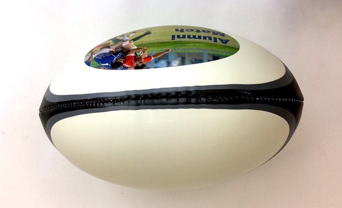 Personalized Photo Mid-size Rugby Ball With Photo Text or - Etsy