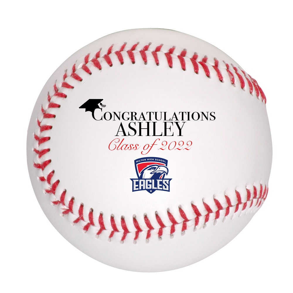 Graduation Gift Baseball Custom With Name & School Logo for - Etsy