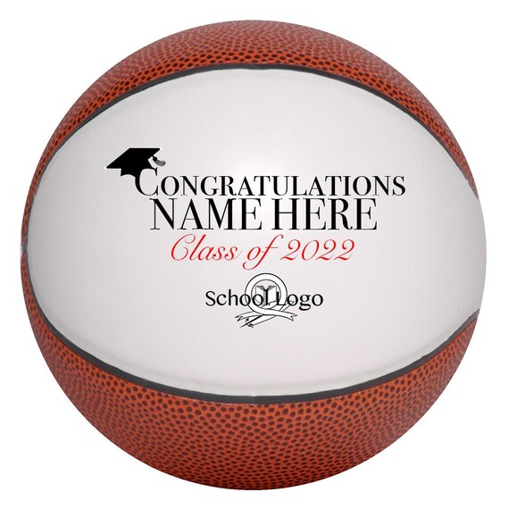 Graduation Gift Basketball Custom With Name & School Logo for | Etsy