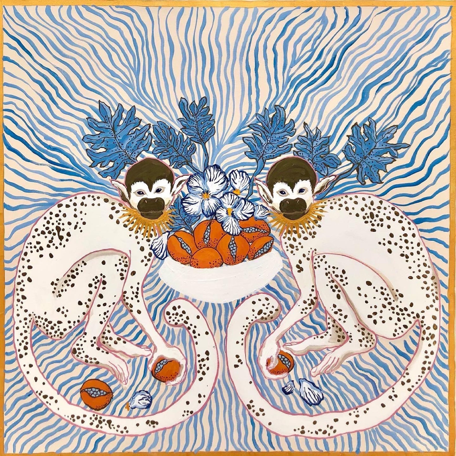 ART PRINT Monkeys Blue Radiance - Etsy