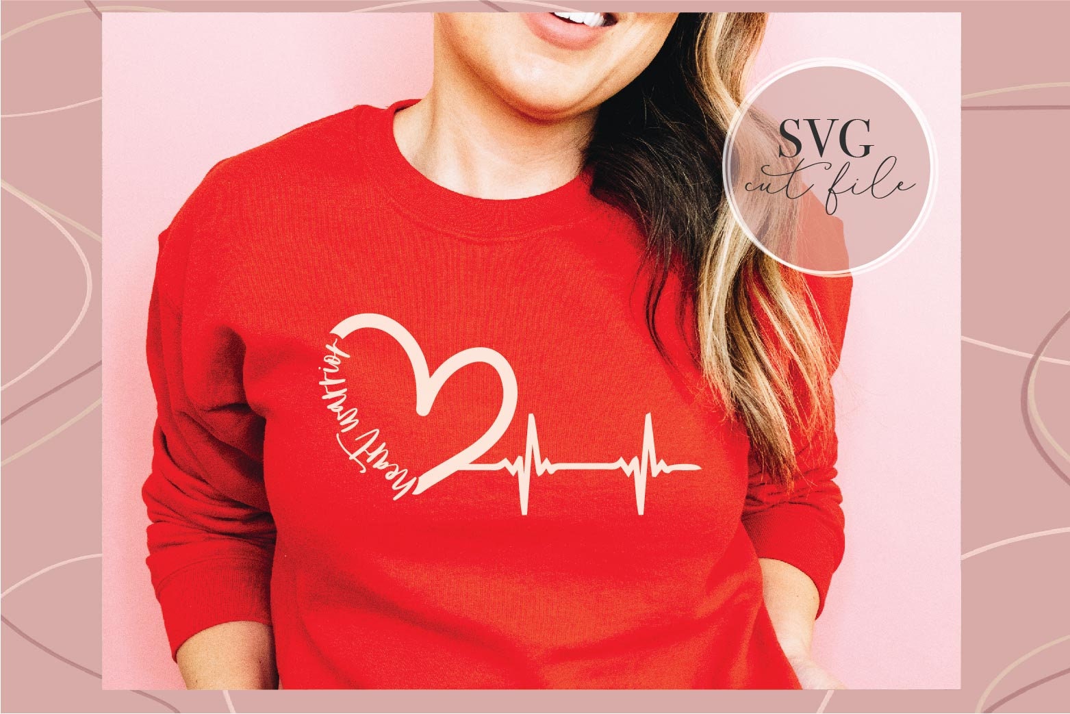 Heart Warrior svg Heart Disease Awareness svg Healthy Heart | Etsy