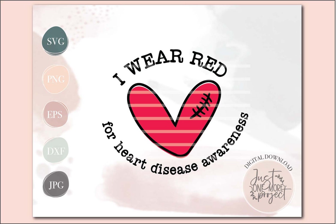 Heart Disease Awareness Svg Healthy Heart Svg Heart Disease | Etsy