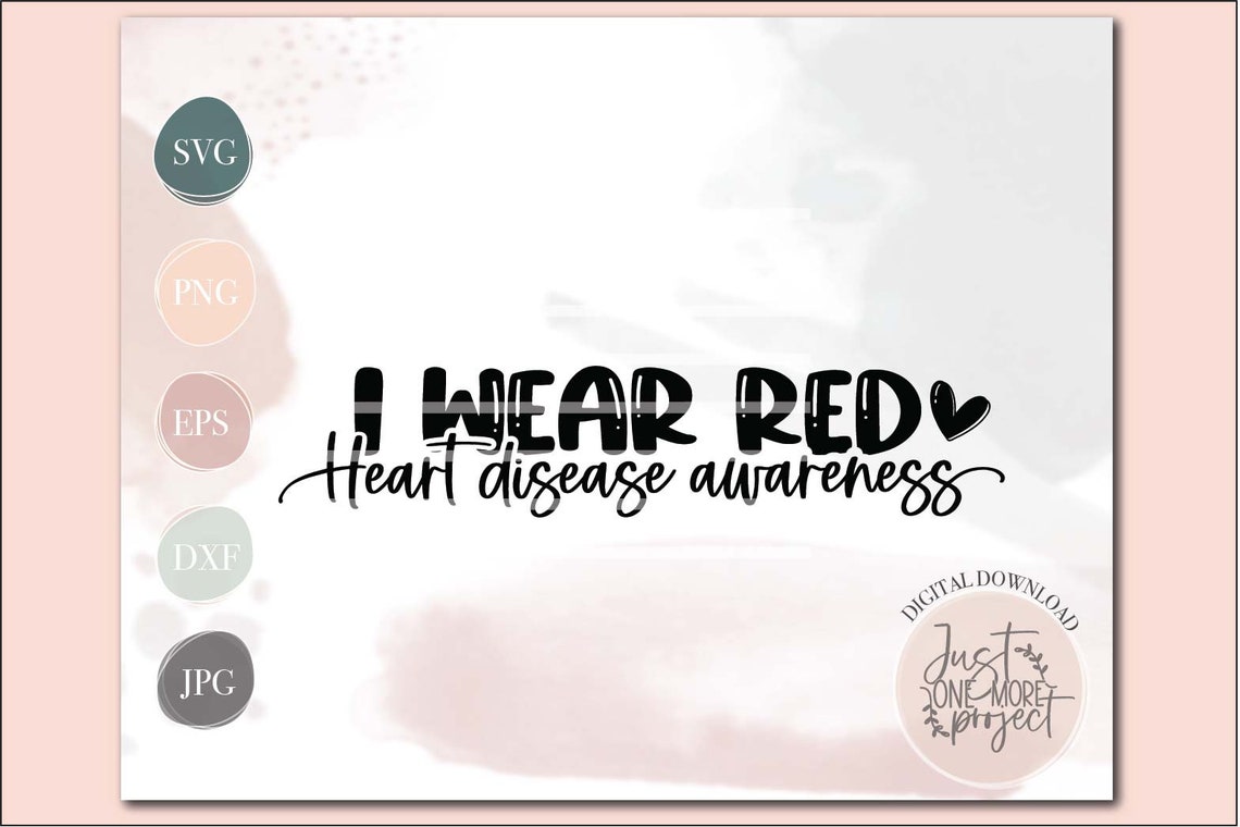 Heart Disease Awareness Svg Healthy Heart Svg Heart Disease - Etsy