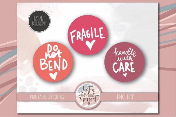 Fragile Sticker Small Business Stickers Png Fragile Png Do | Etsy