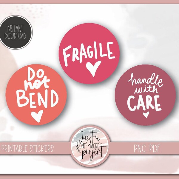 Fragile Stickers - Etsy