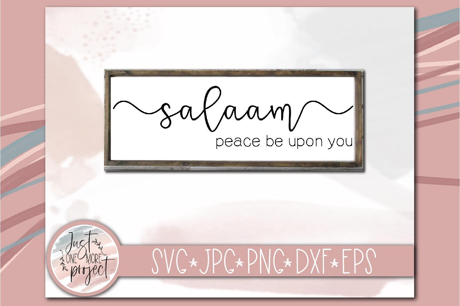 Salaam svg Islamic Wall Art Muslim svg Islamic Digital Art | Etsy