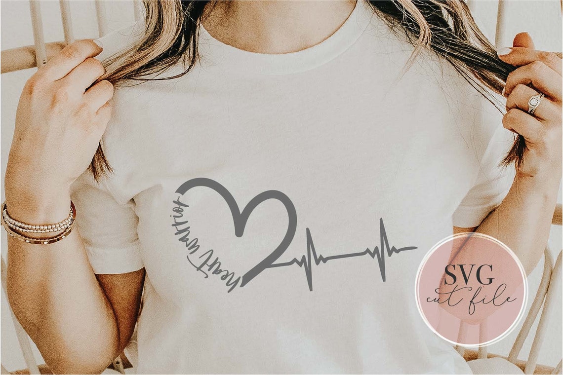 Heart Warrior Svg Heart Disease Awareness Svg Healthy Heart | Etsy