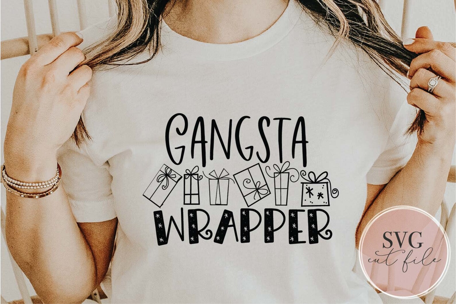 Gangsta Wrapper Svg Gangster Wrapper Svg Christmas Shirt - Etsy