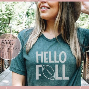 Hello Fall Svg, Football Svg, Football Fan Svg, Sports Fan Svg, Fall ...