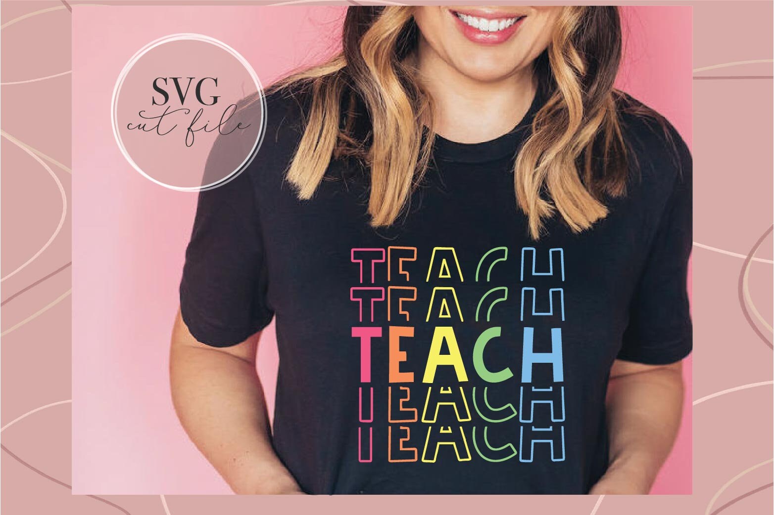 Teach Svg Teacher Shirt Svg Cute Teacher Shirt Rainbow - Etsy