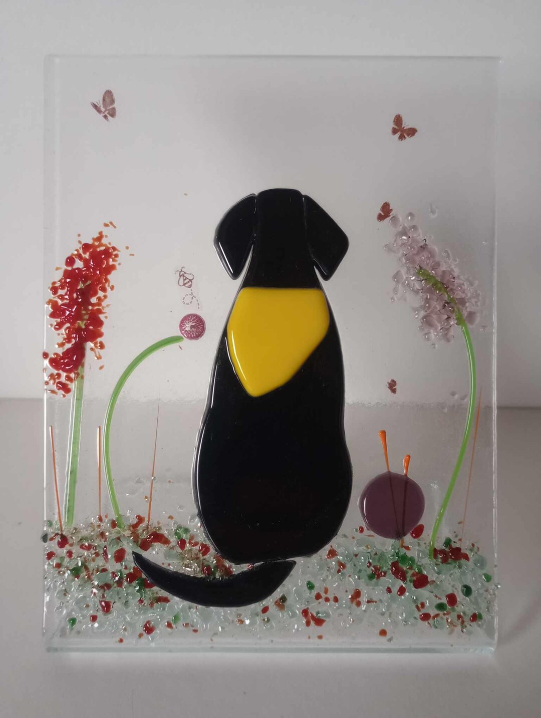 Personalized Fused Glass Dog Portrait - Custom Made or Pet Memorial ...