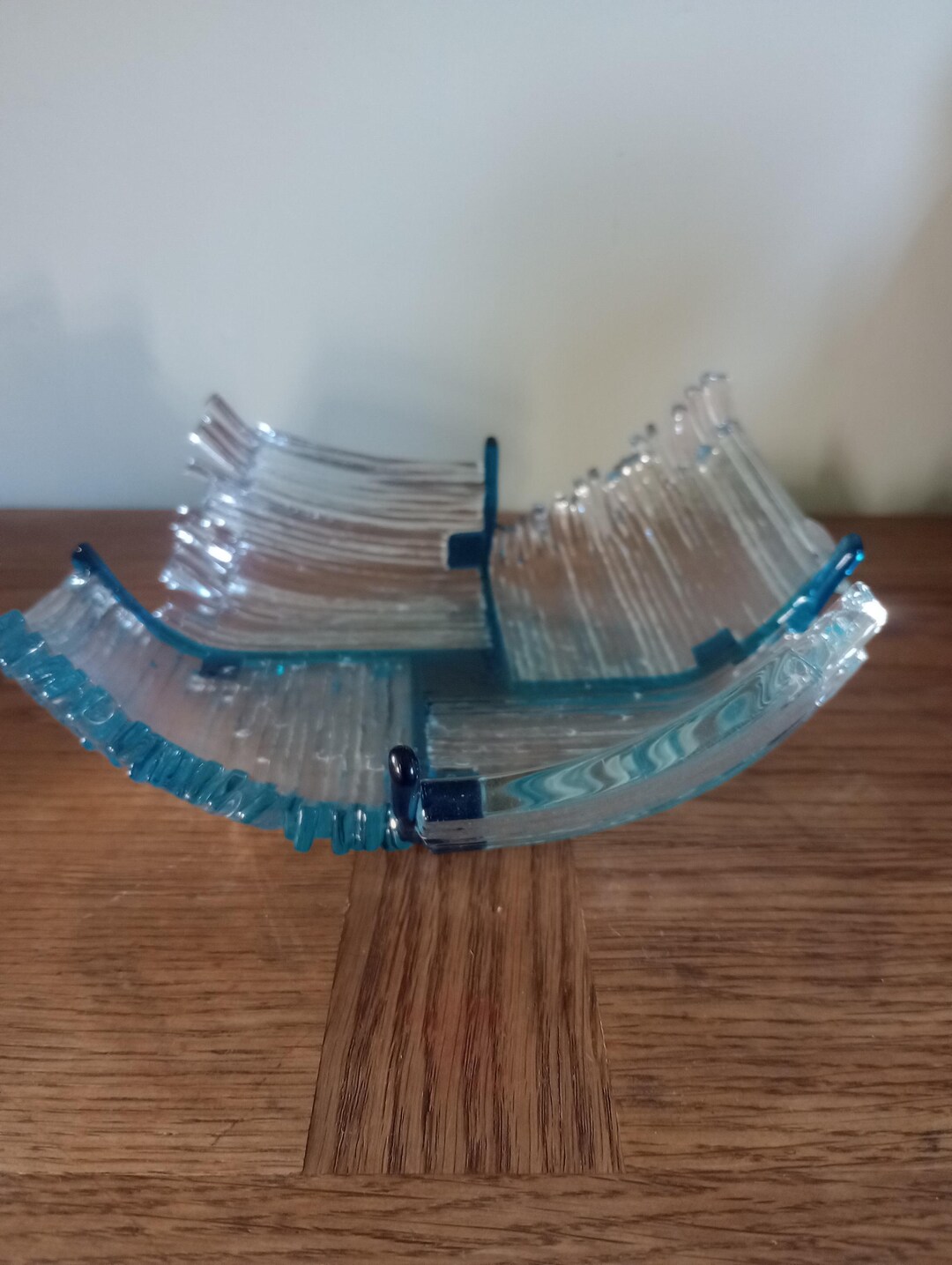 Abstract Art Deco Fused Glass, Display Piece. Dish - Etsy UK