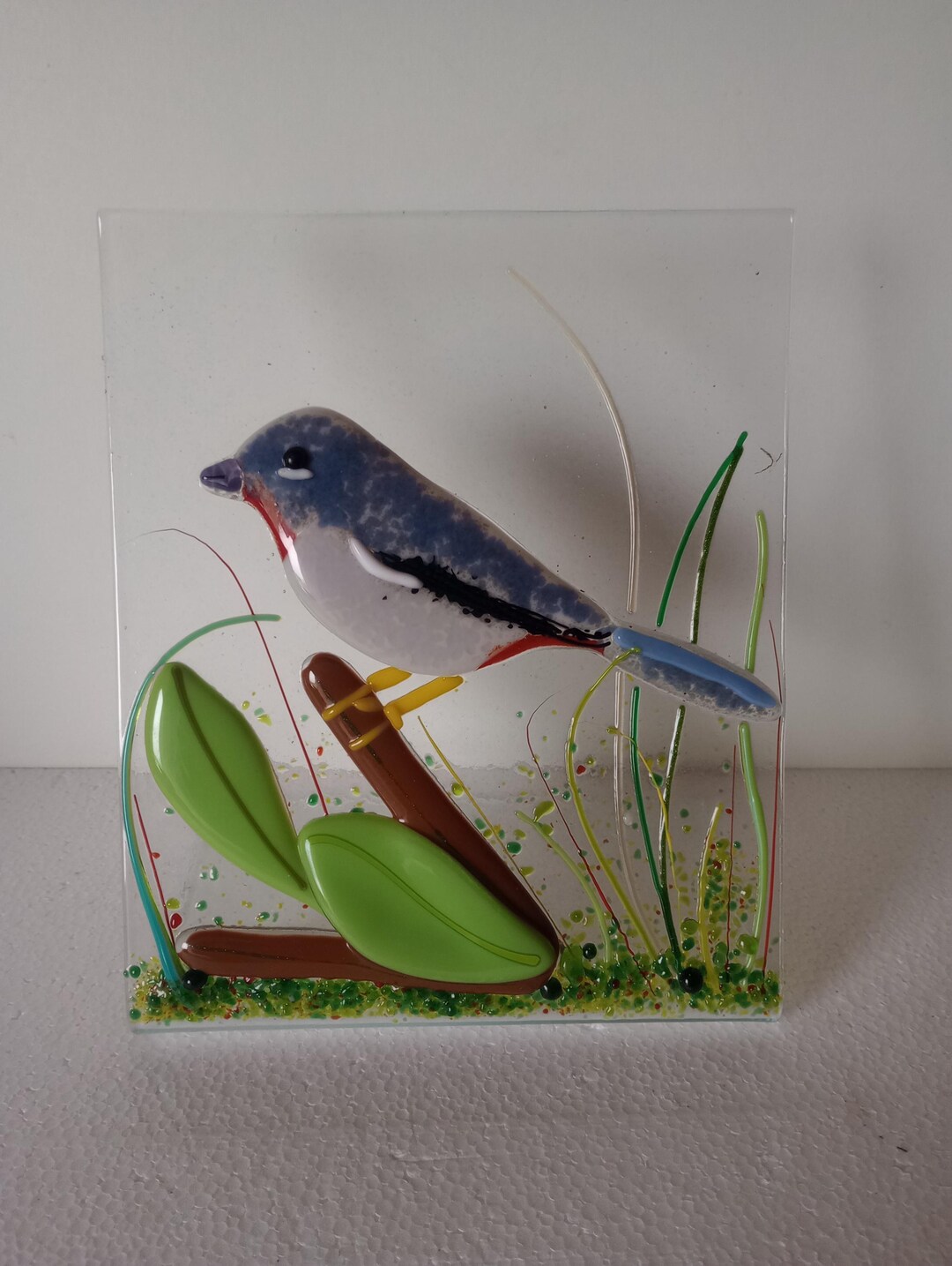 Kiln Fired Glass Bird of Jamaica Art - Frank Bernal Inspired - Etsy